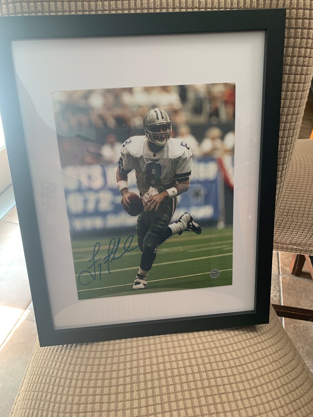 Troy Aikman Autographed Picture With Dallas Cowboys COA NFL - Etsy