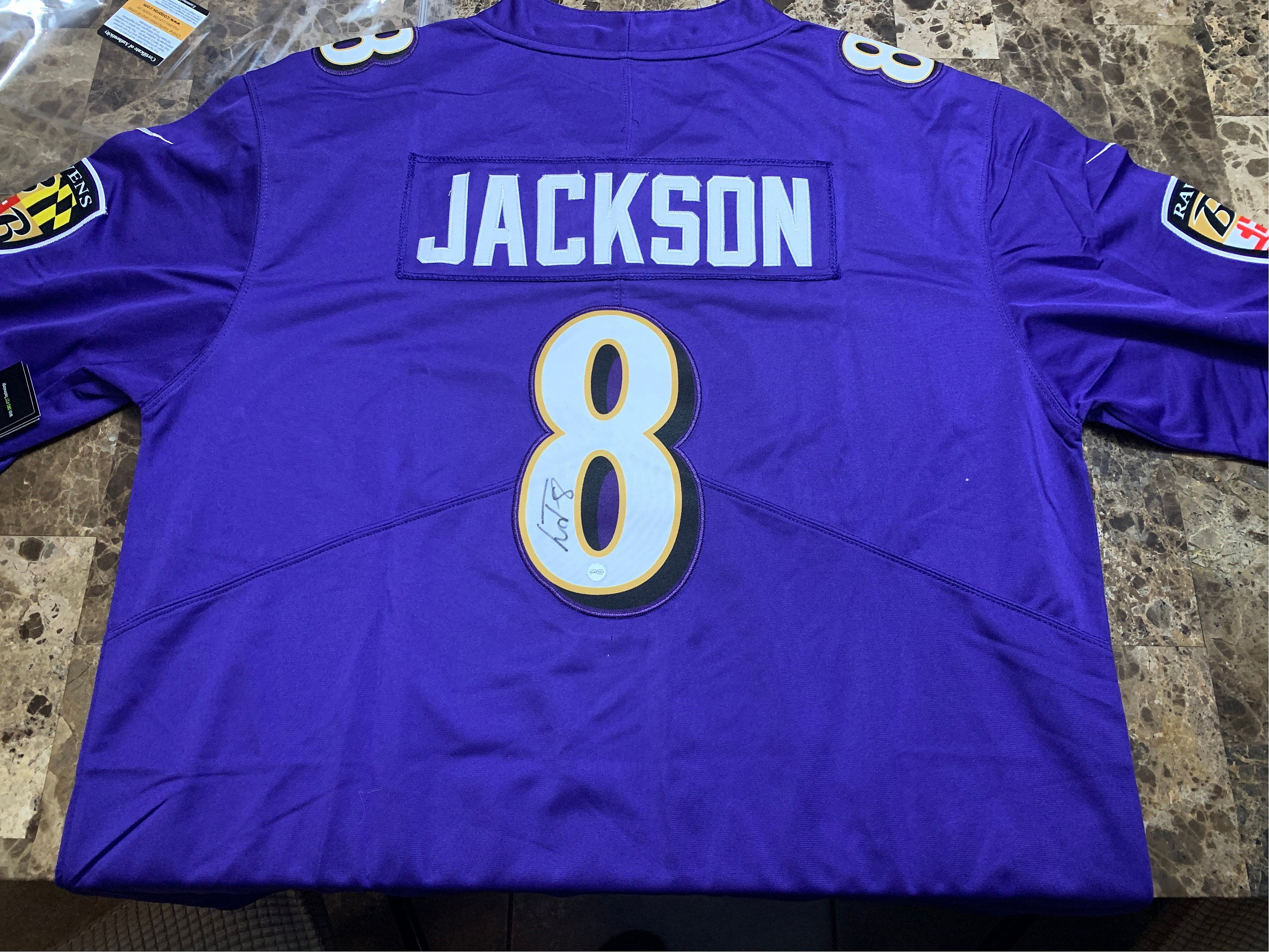 Lamar Jackson Autographed Baltimore Ravens Signed Field Jersey - Etsy