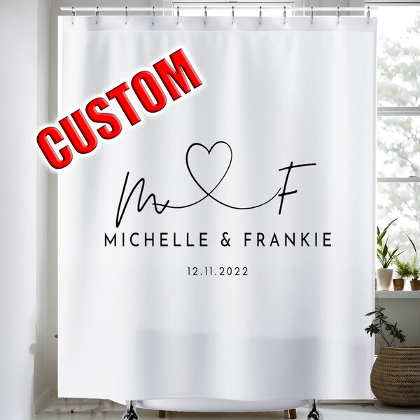 Monogram Curtain - Etsy