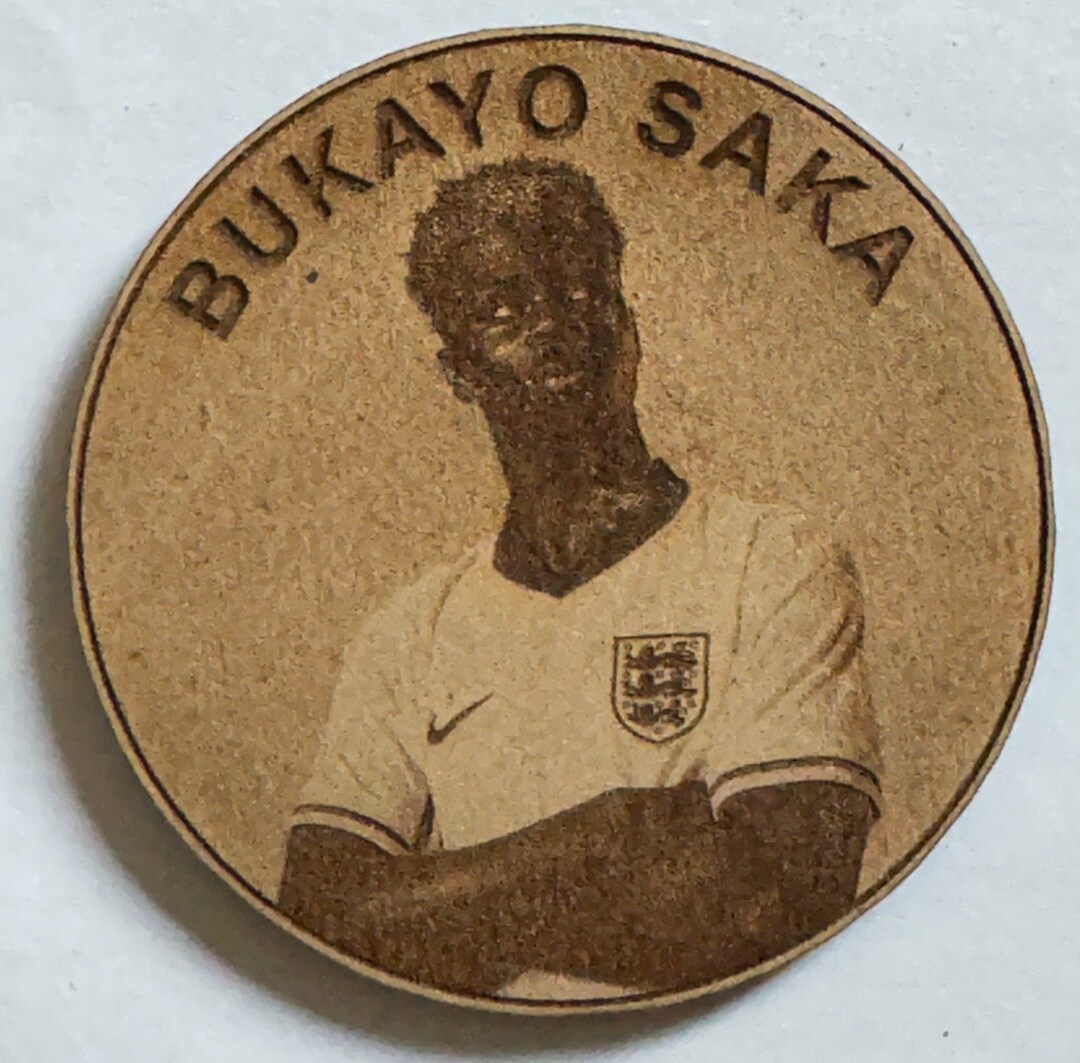 England Euro 2024 and Arsenal Player Bukayo Saka Laser Etched & Cut ...