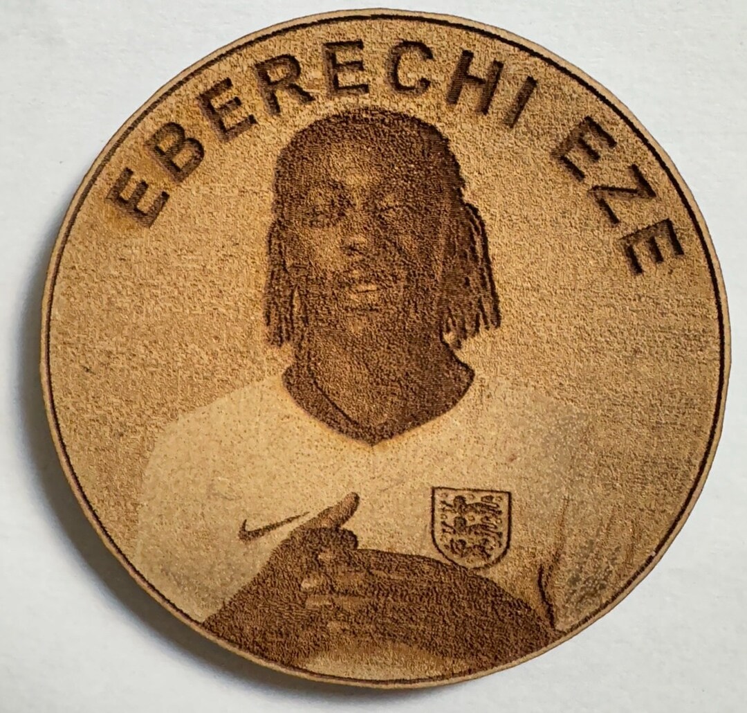 England Euro 2024 and Crystal Palace Player Eberechi Eze Laser Etched ...