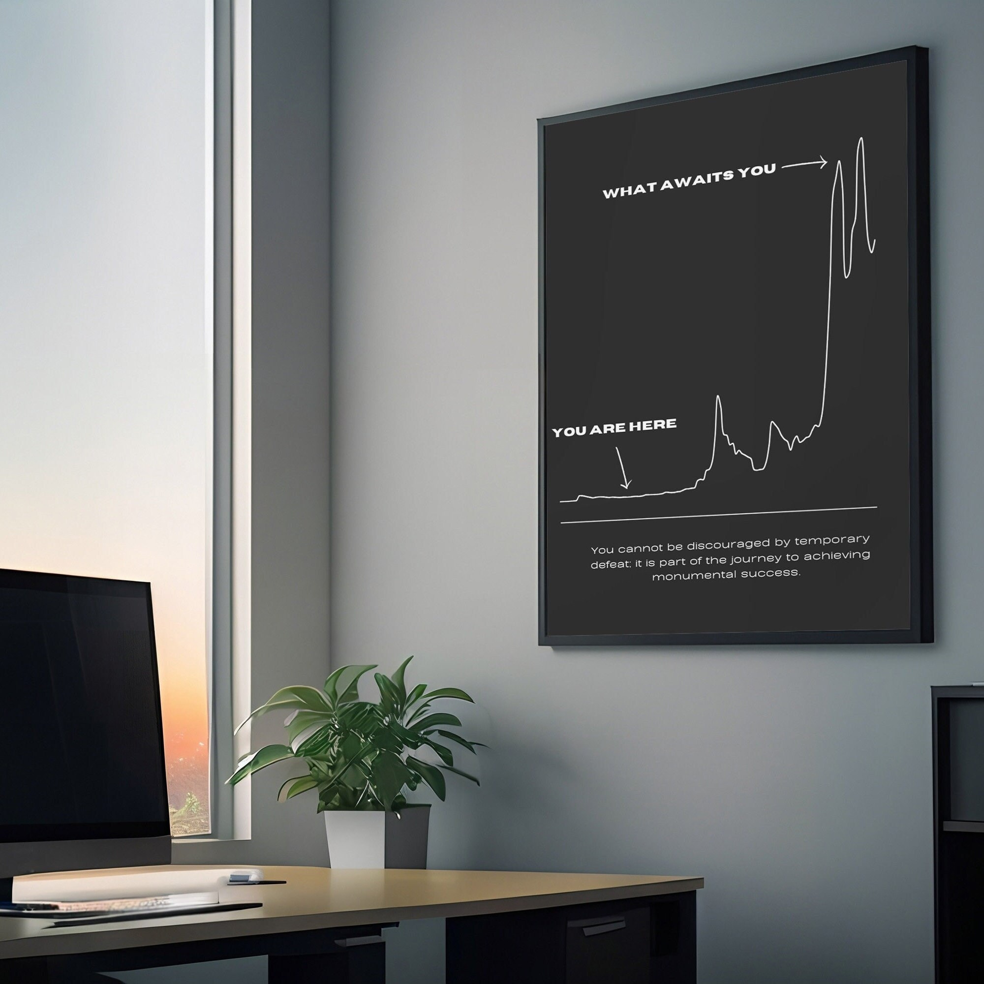 Journey to Success Poster, Motivational Wall Art, Office Wall Decor ...