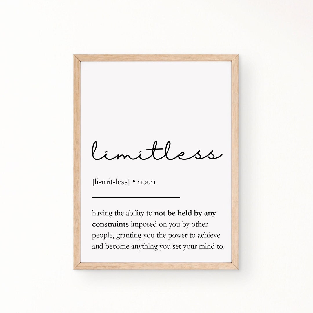 Limitless Definition, High Resolution 300 Dpi, Inspirational Wall Art ...