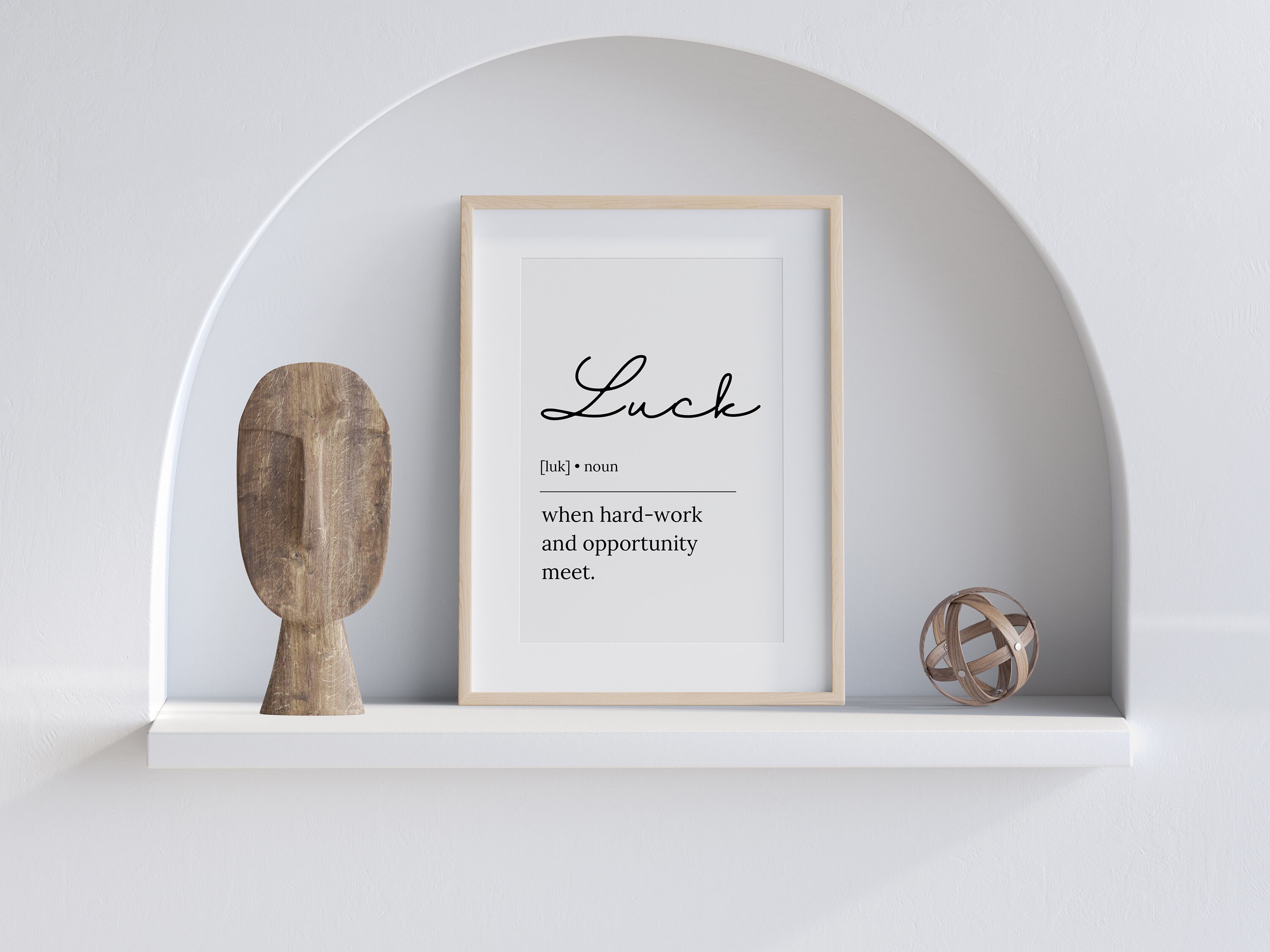 Luck Definition Print, Calligraphy Font, Home Wall Art Prints, High ...