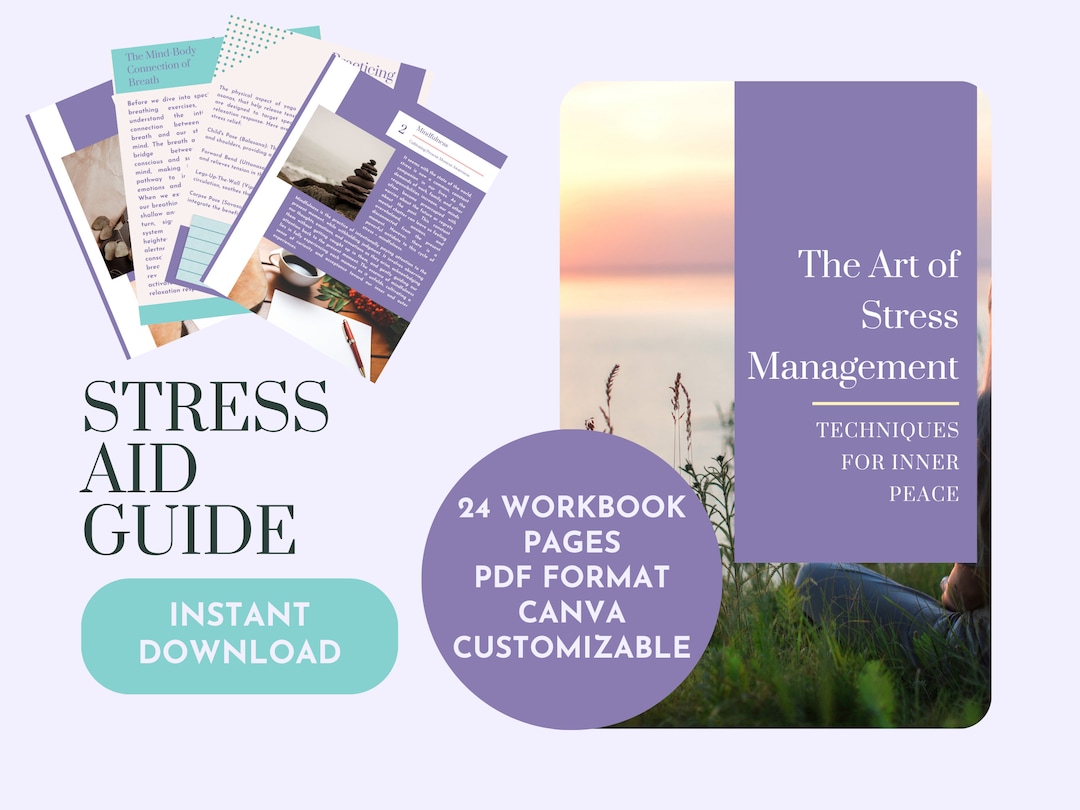 Editable Stress Relief Guide Therapy Time Management Aid Anxiety Relief ...