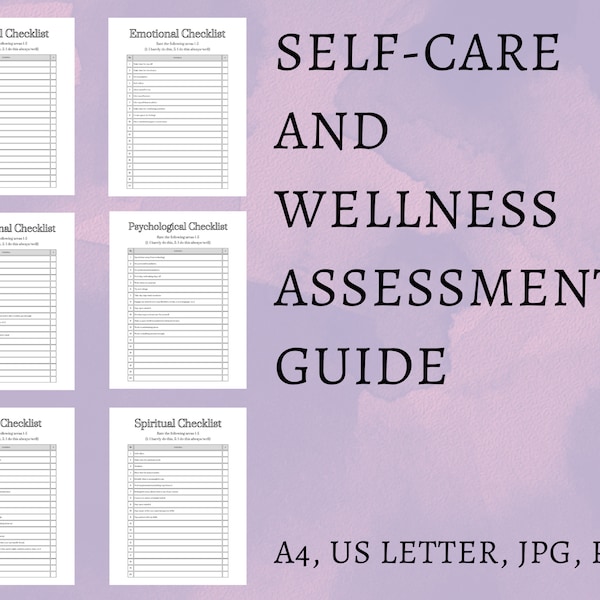 Self Care Assessment Worksheets - Etsy