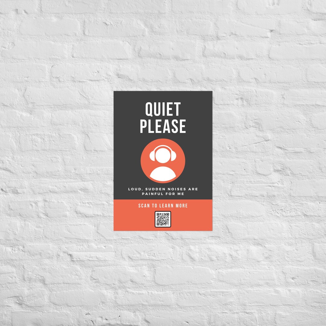 Quiet Please Poster for Autism, Sensory Sensitivity, Loud Noises - Etsy