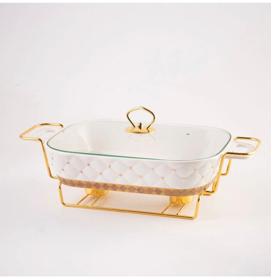 Rectangular Porcelain Casserole Warming Trays for Food - Etsy