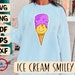 Smiley Face SVG Ice Cream Smiley Vintage Trendy Smileys Emoji Cut-files ...