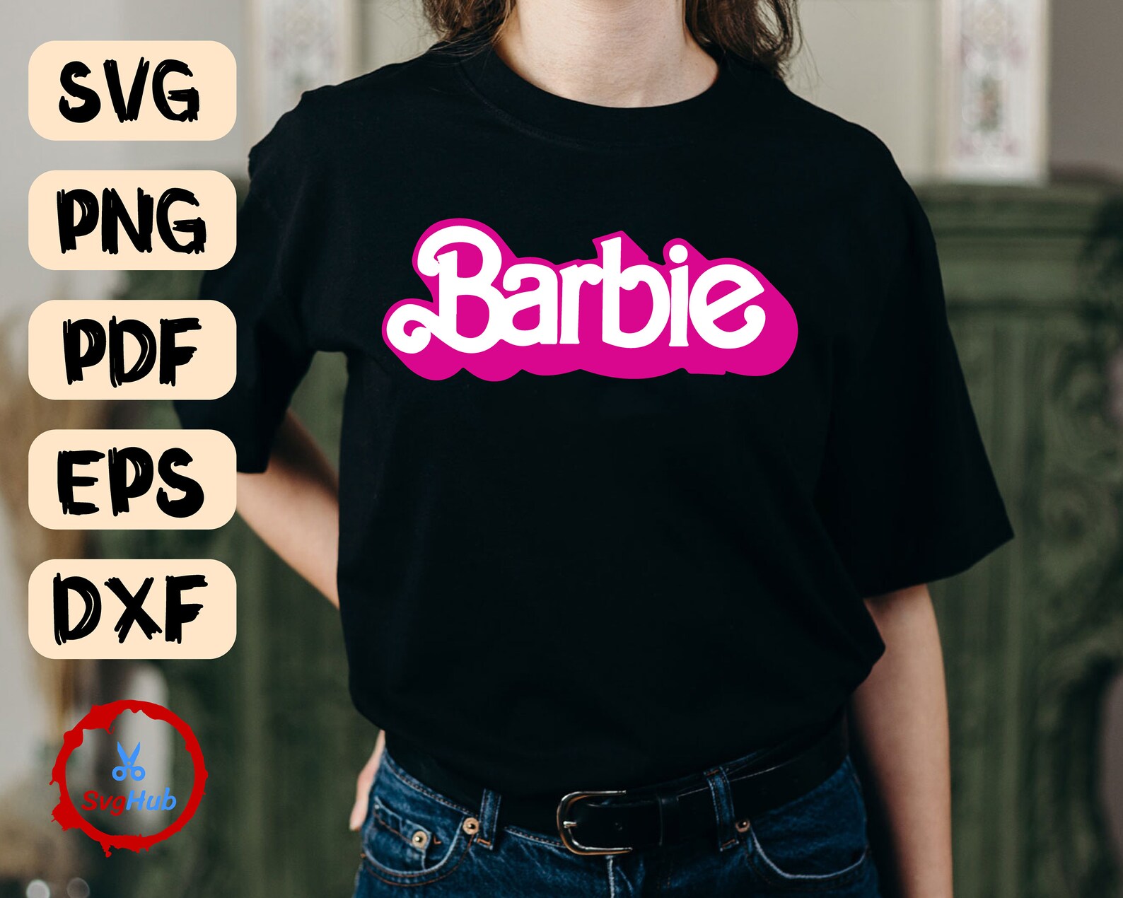 Barbi SVG, Cri-cut, Pink Doll Svg, Girl Svg, Digital File, Png Dxf Svg ...