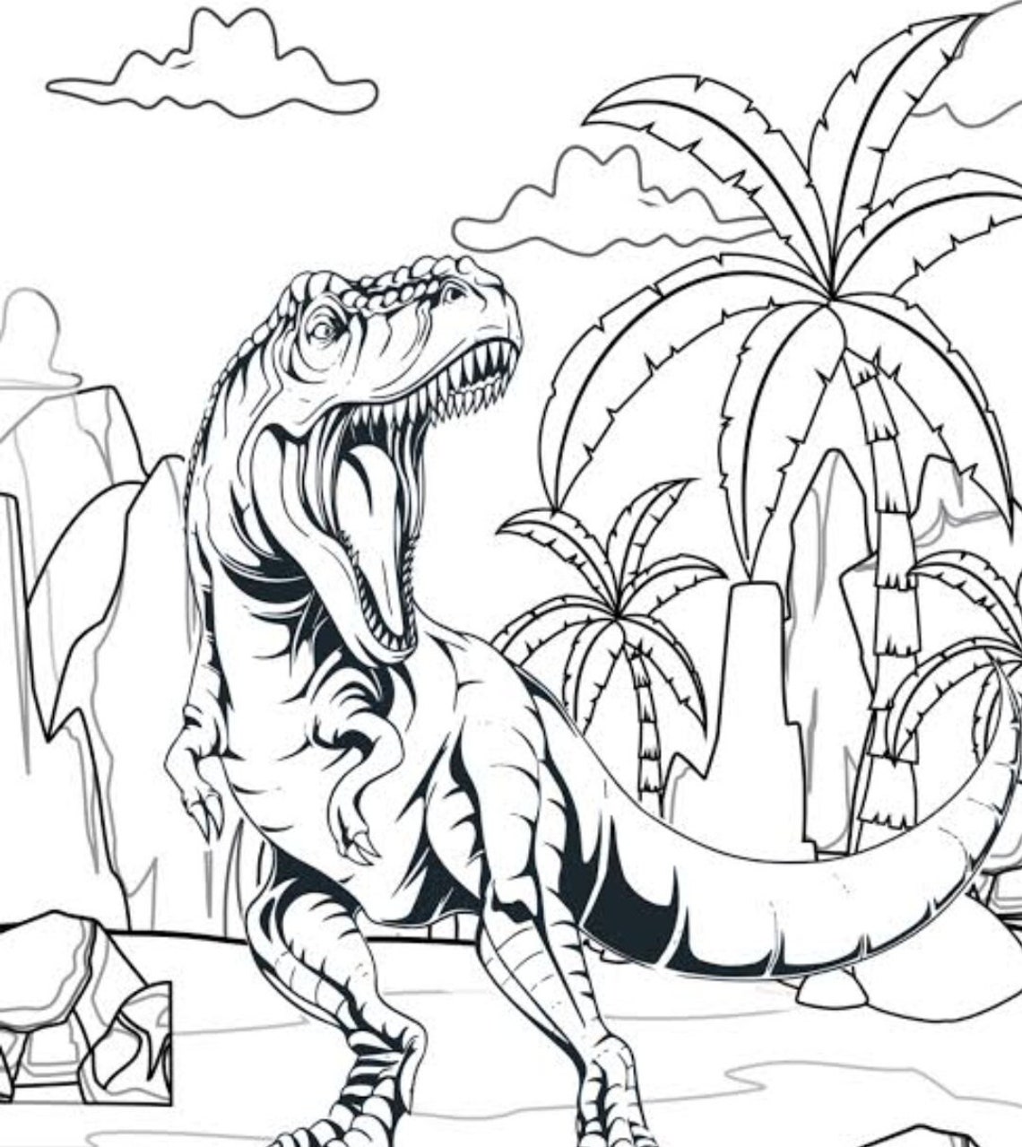 Kids Dinasour Colouring Page Book - Etsy
