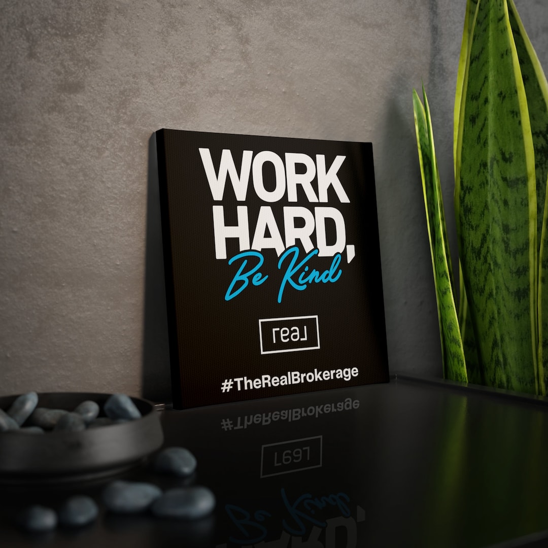 Work Hard Be Kind 8 X 8 Canvas Photo Tile - Etsy