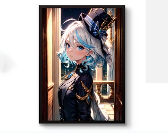 Furina Genshin Impact Poster Genshin Impact Print Anime Poster Anime ...