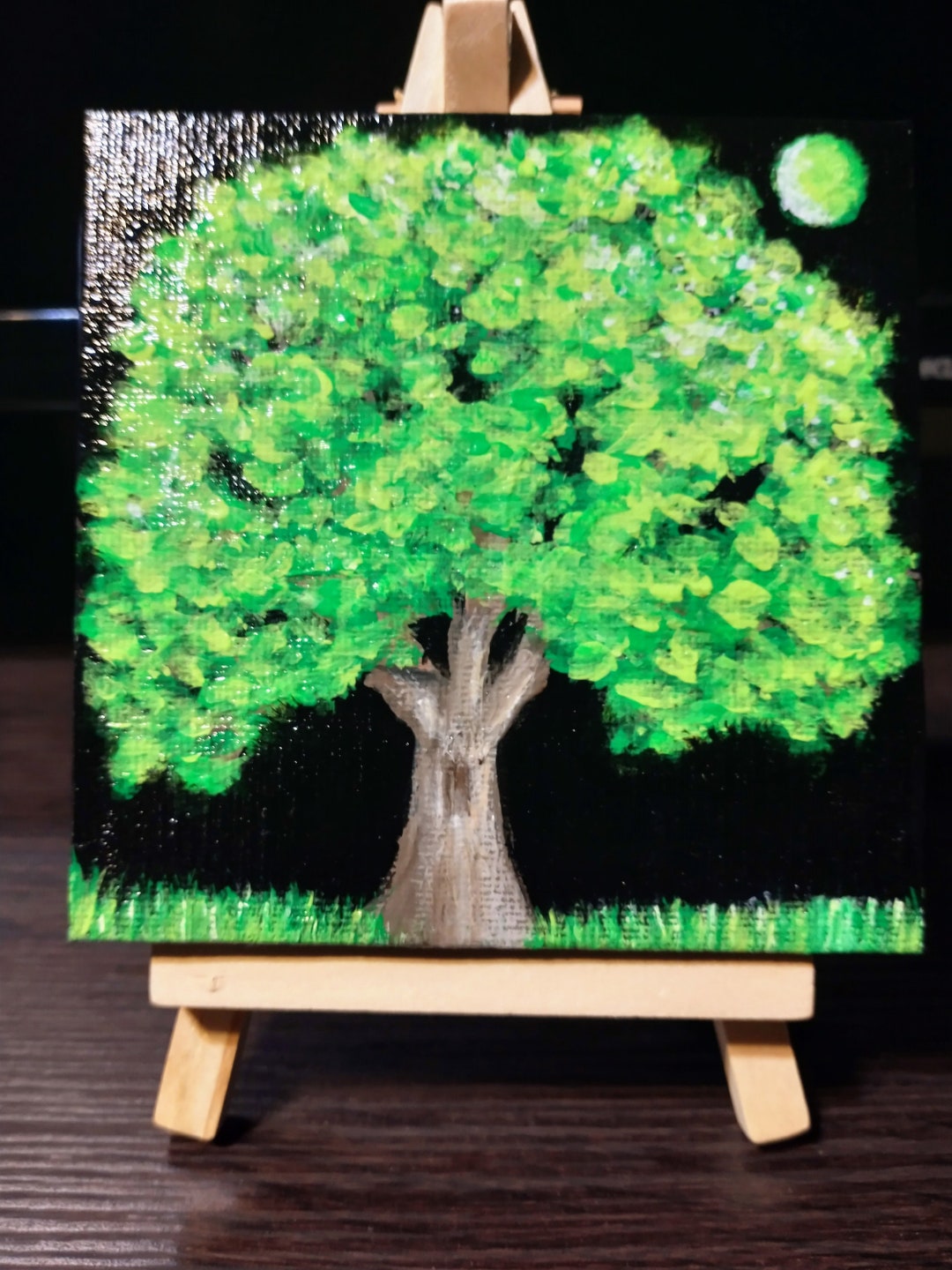 Mini Tree of Life Painting on Canvas, Miniature Trees, Mini Canvas Art ...