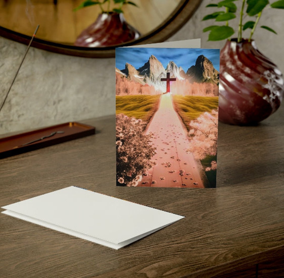 Religious Sympathy and Birthday Cards, Christian Cross Note Cards Set ...