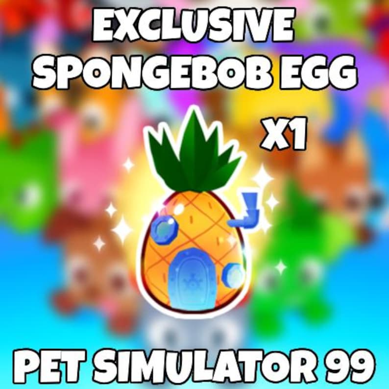 Exclusive Spongebob Egg 1x Pet Simulator 99 Pet Sim 99 - Etsy