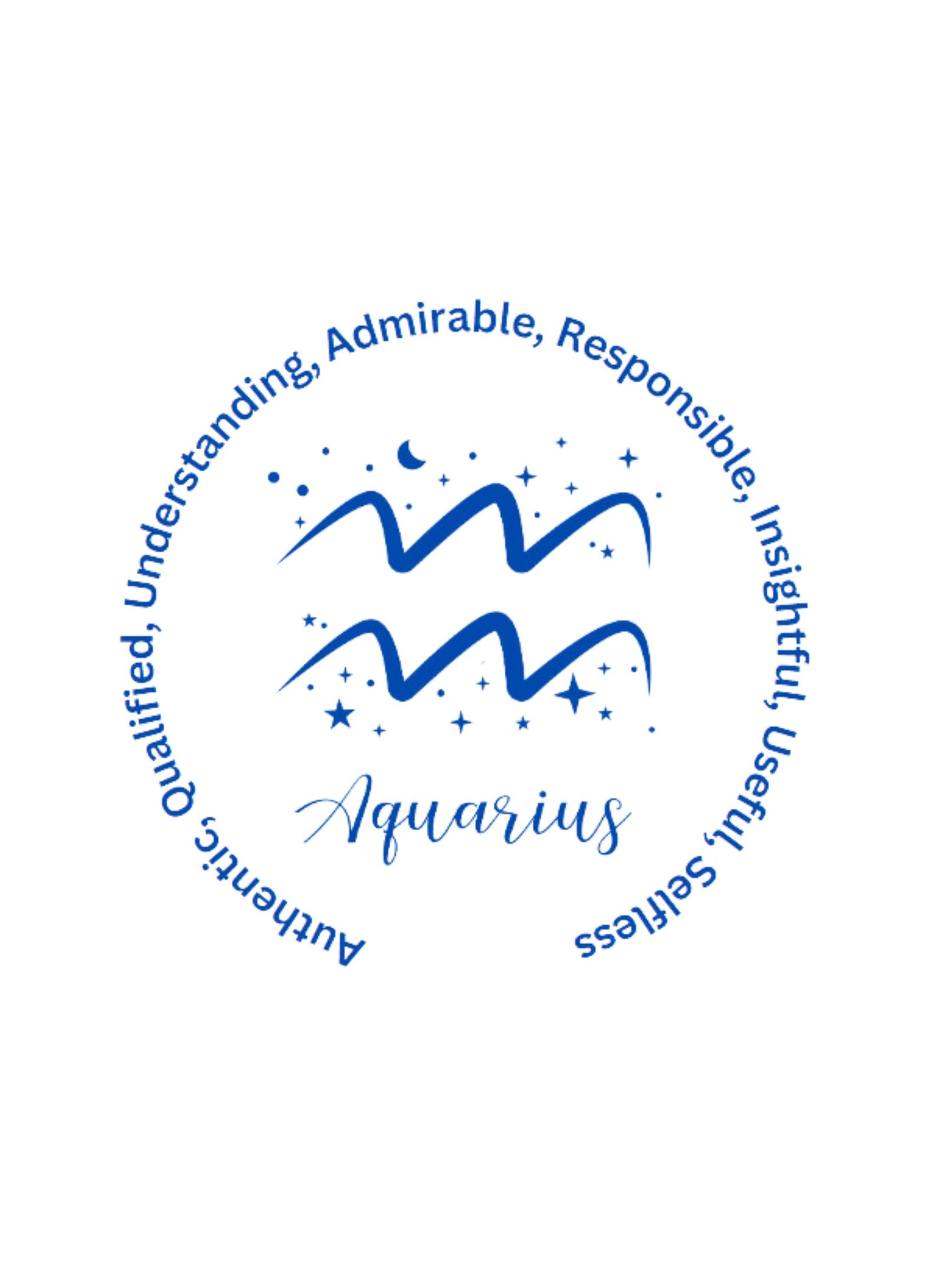 Aquarius Zodiac Printable Art | DIY Home Decor | Astrological Wall Art ...