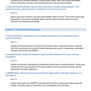 Team Charter Guideline Printable Team Rules Effective Team Strategies ...