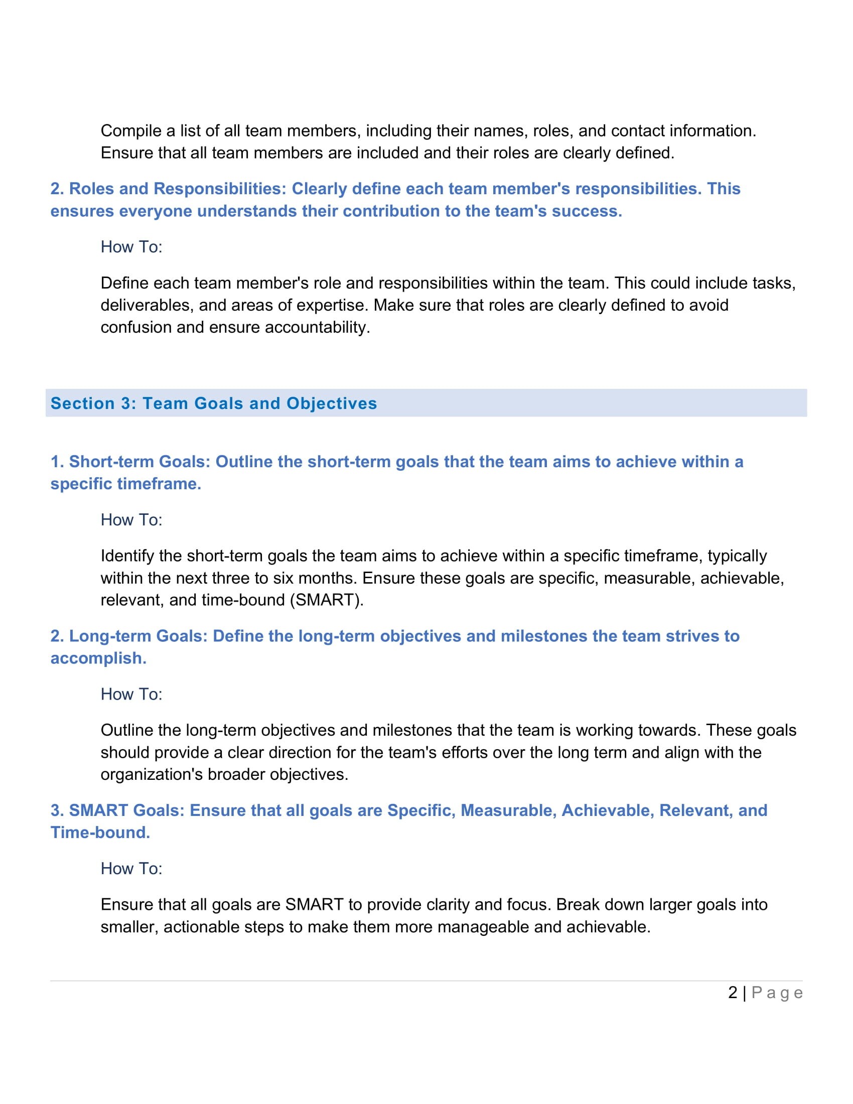 Team Charter Guideline Printable Team Rules Effective Team Strategies ...