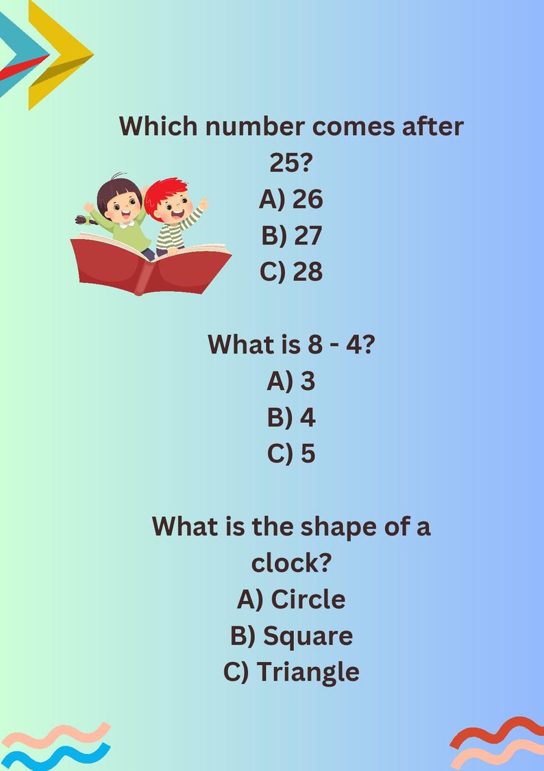 Grade 1 Math Fun Quizzes - Etsy