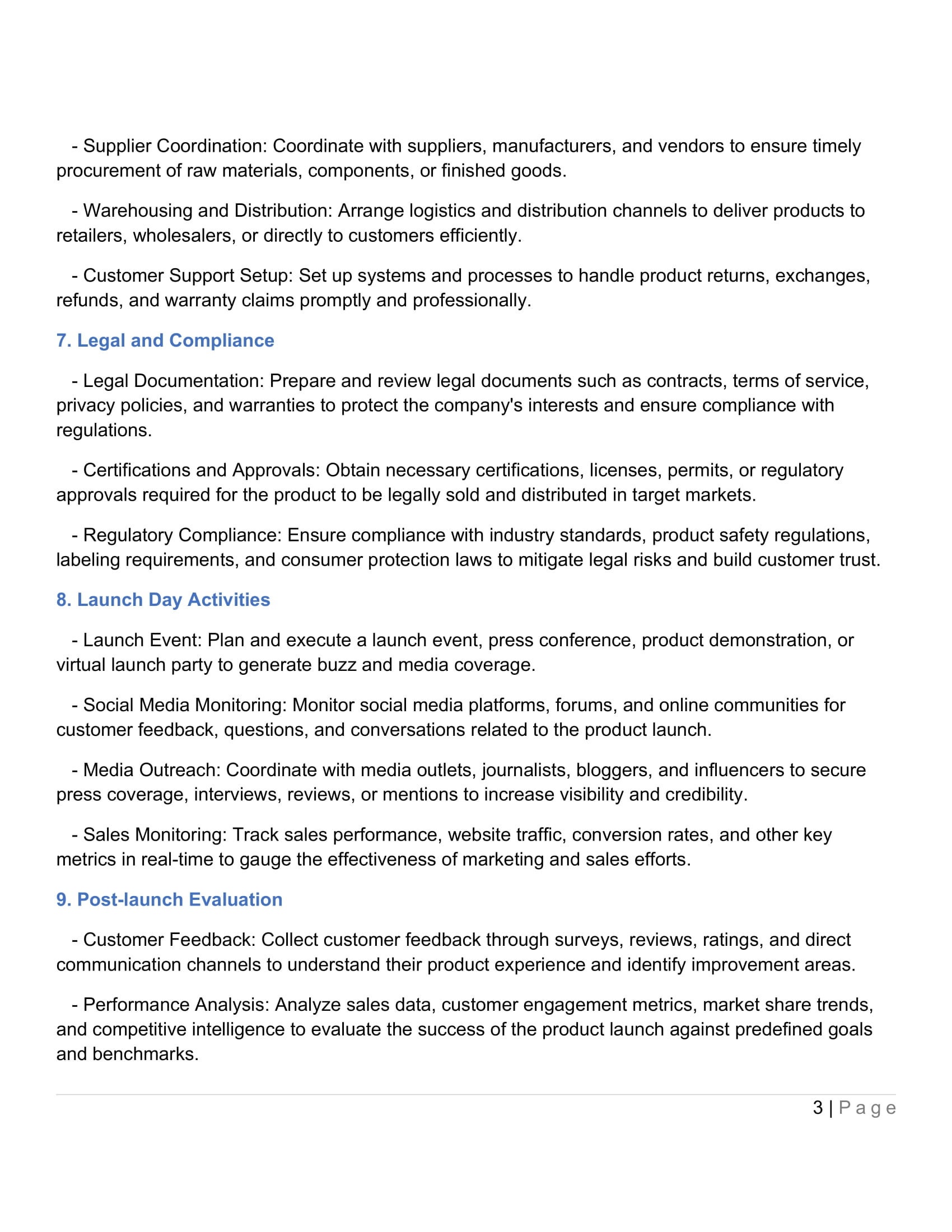 Product Launch Checklist Printable Step-by-step Product Launch Guide ...