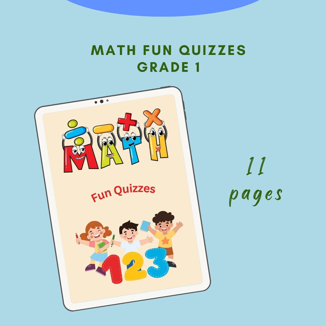 Grade 1 Math Fun Quizzes - Etsy