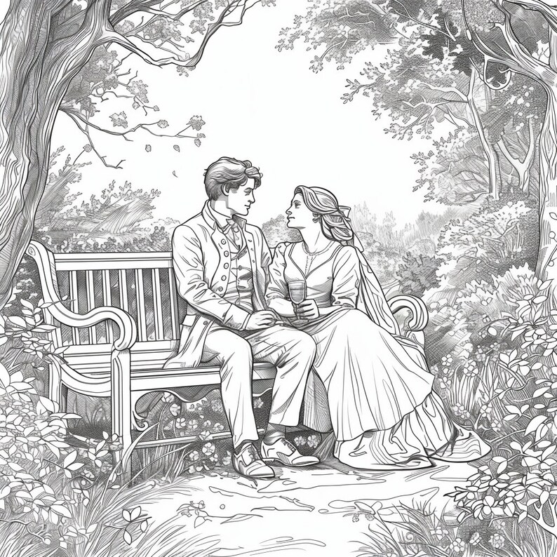 The World of Jane Austen Printable Coloring Sheets Regency Coloring ...