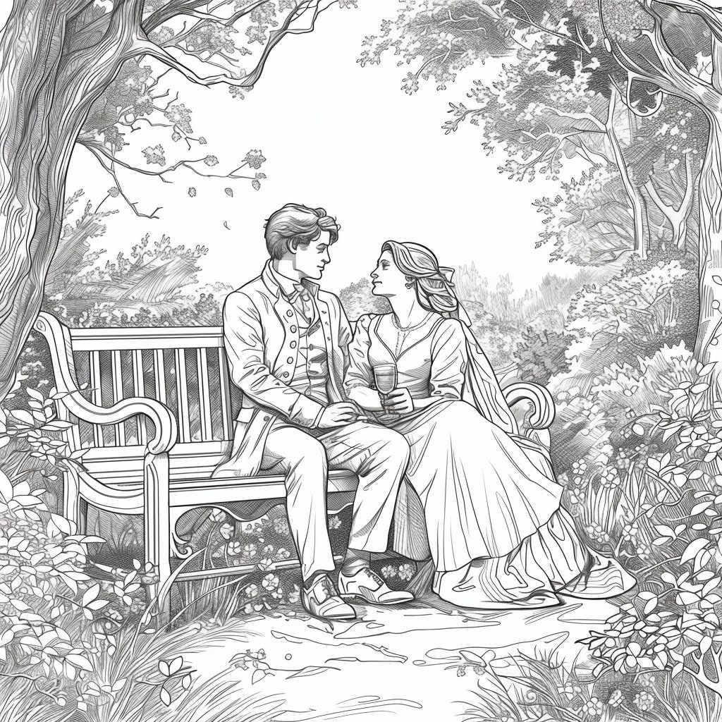 The World of Jane Austen Printable Coloring Sheets Regency Coloring ...