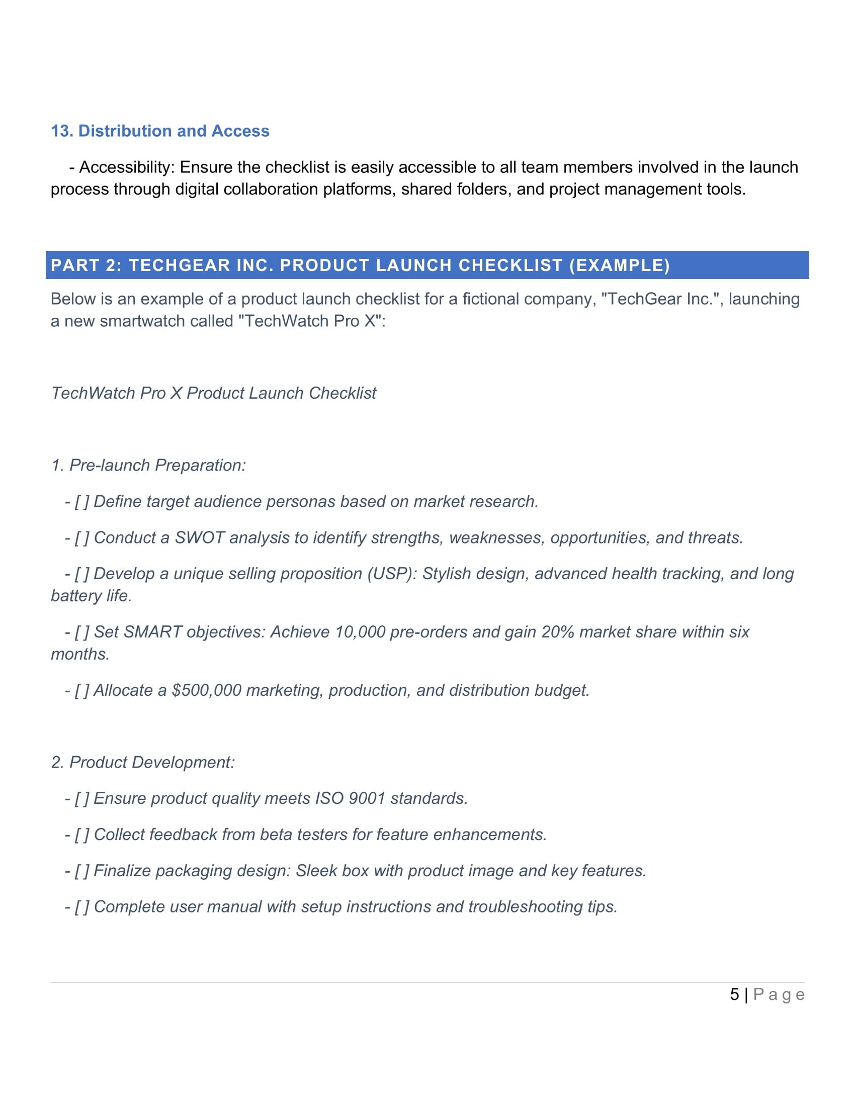 Product Launch Checklist Printable Step-by-step Product Launch Guide ...