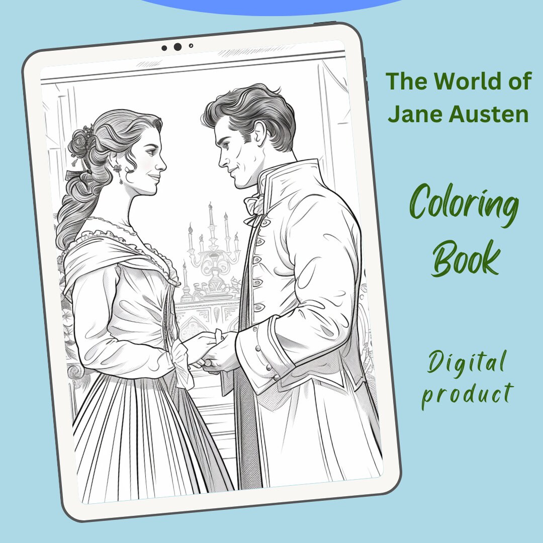 The World of Jane Austen Printable Coloring Sheets Regency Coloring ...
