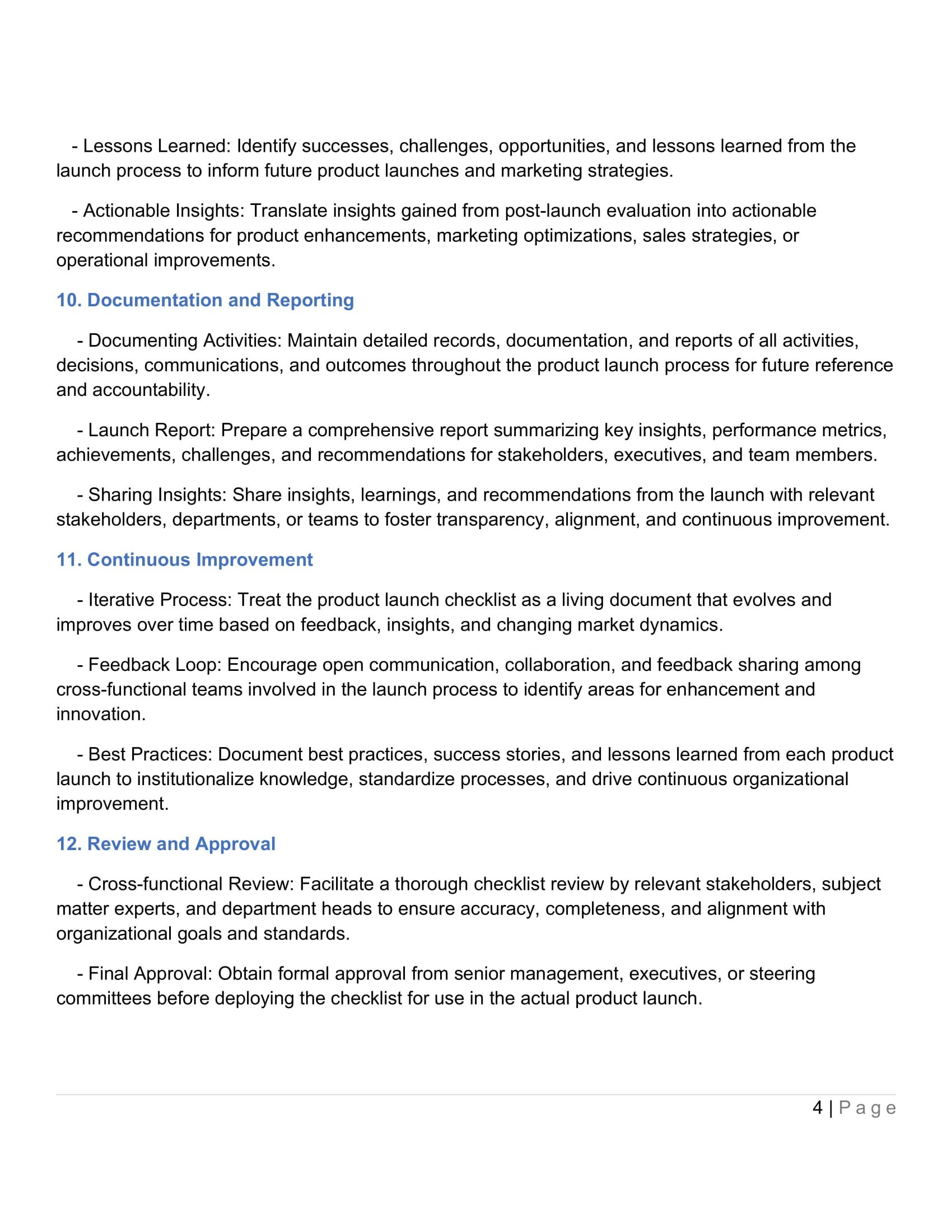 Product Launch Checklist Printable Step-by-step Product Launch Guide ...