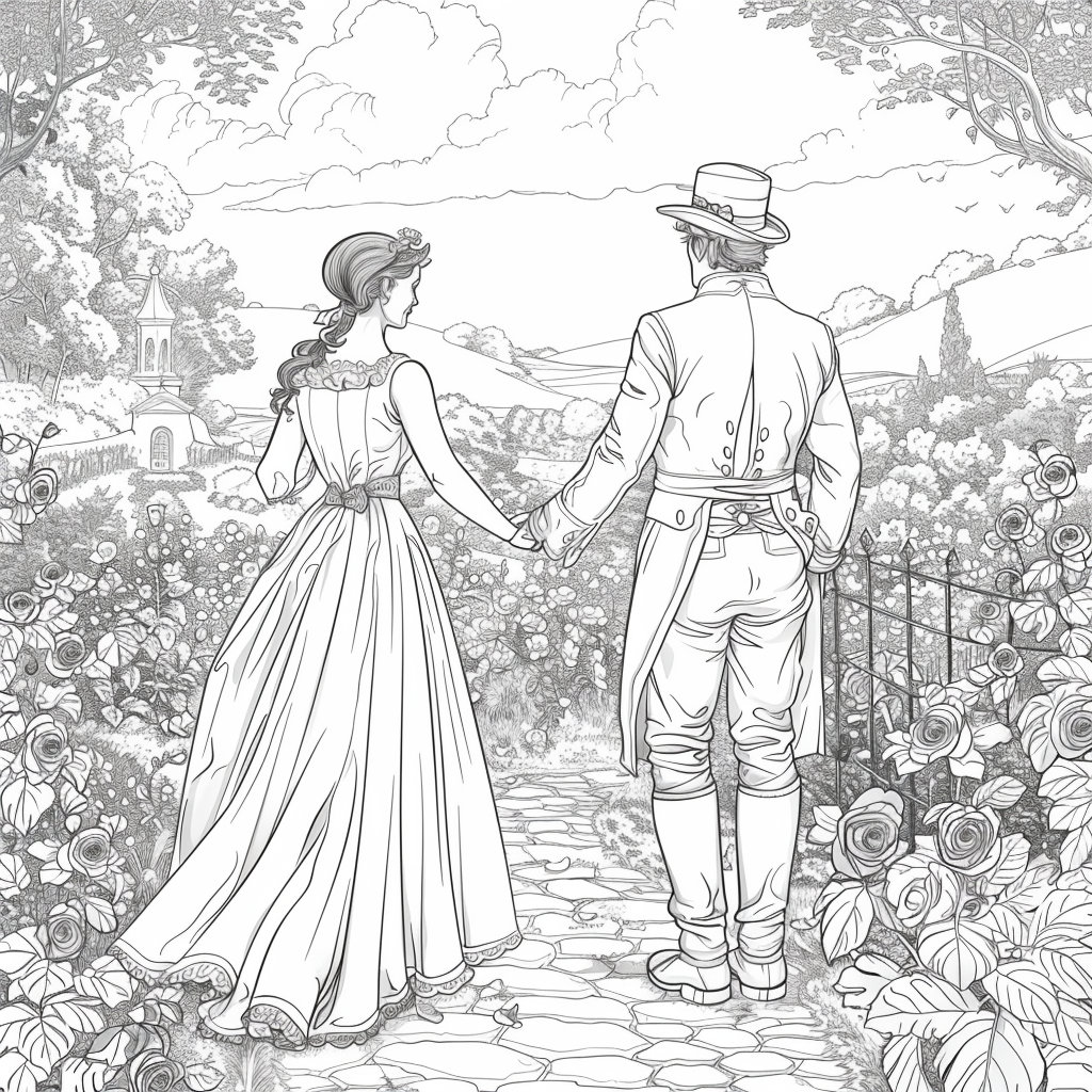 The World of Jane Austen Printable Coloring Sheets Regency Coloring ...