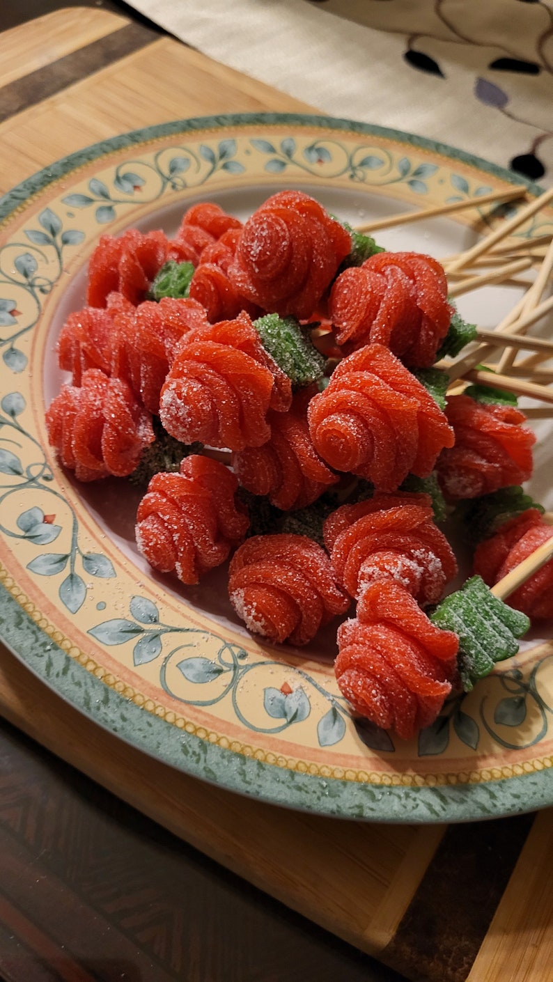 Red Candy Roses - Etsy
