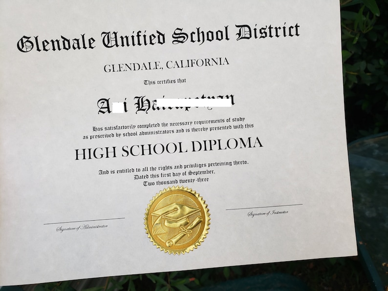 Official Diploma | Custom | Real Diploma Mailed | Homeschool, GED ...