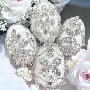 Handmade Decorative Velvet Egg Set. Wedding Decoration. Easter Eggs ...