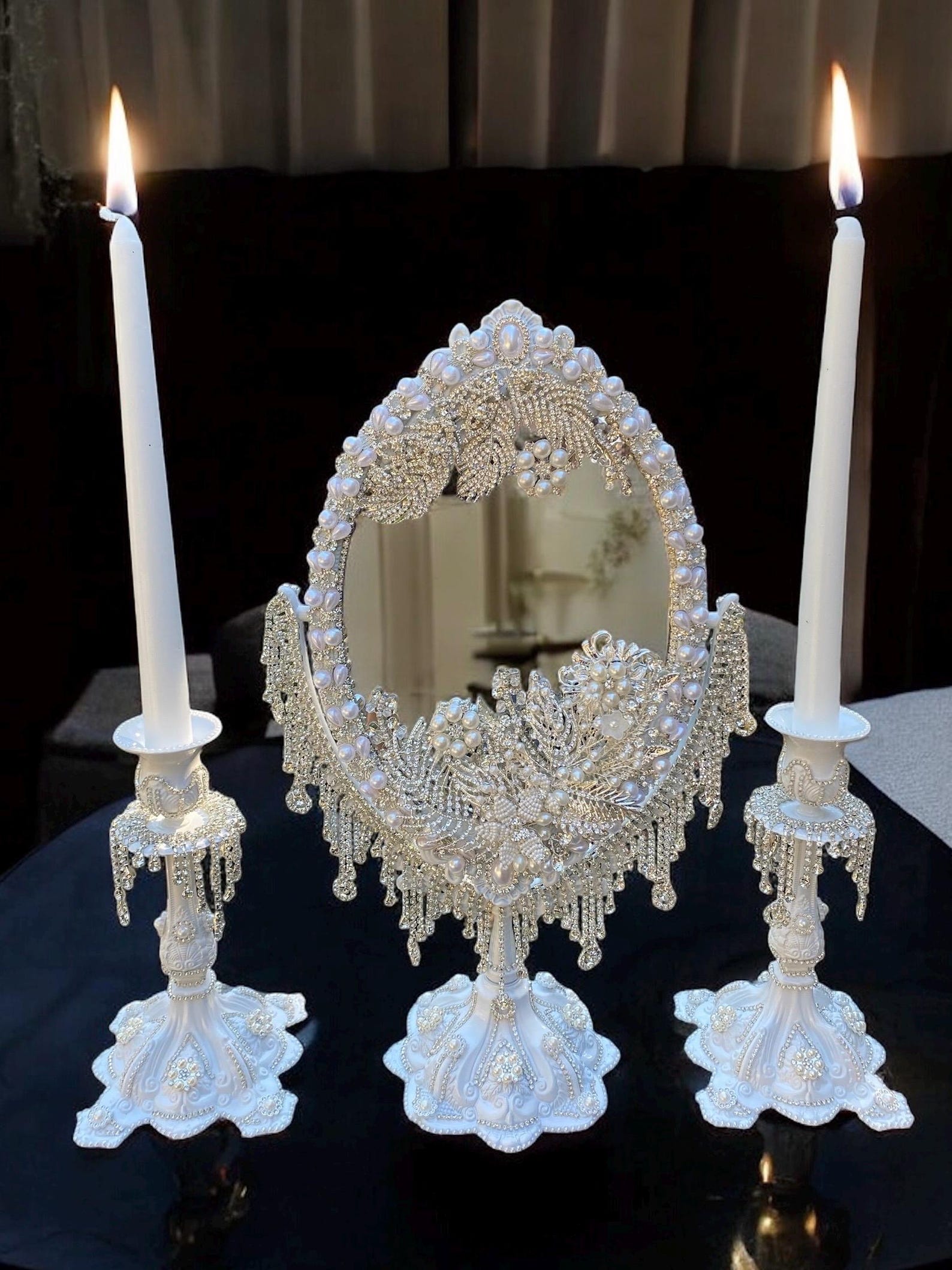 Wedding Set. Bride. Wedding Mirror and Candleholder. Persian Wedding ...