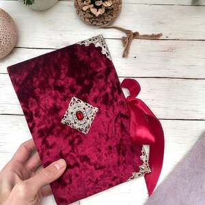 Handmade Velvet Notebook. Gift for Her. Planner. Gift for Lovely ...