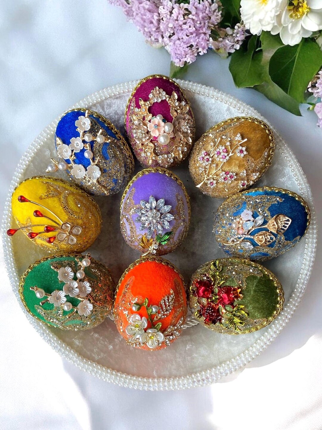Easter Eggs. Velvet Easter Eggs. Nowruz. Norooz Eggs. Easter Decoration ...