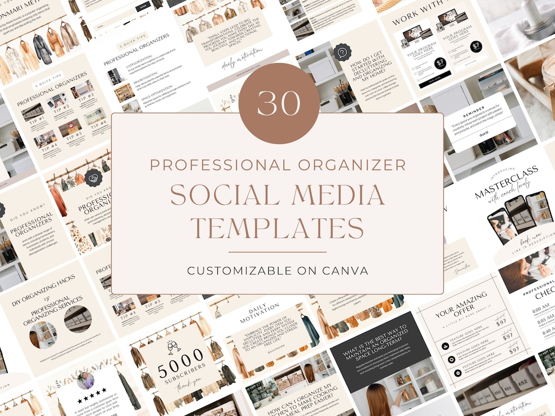 Organizer Social Media Templates | Social Media Planner Bundle ...