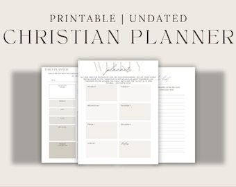 Christian Planner Printable DAILY AND WEEKLY Faith Planner Daily ...
