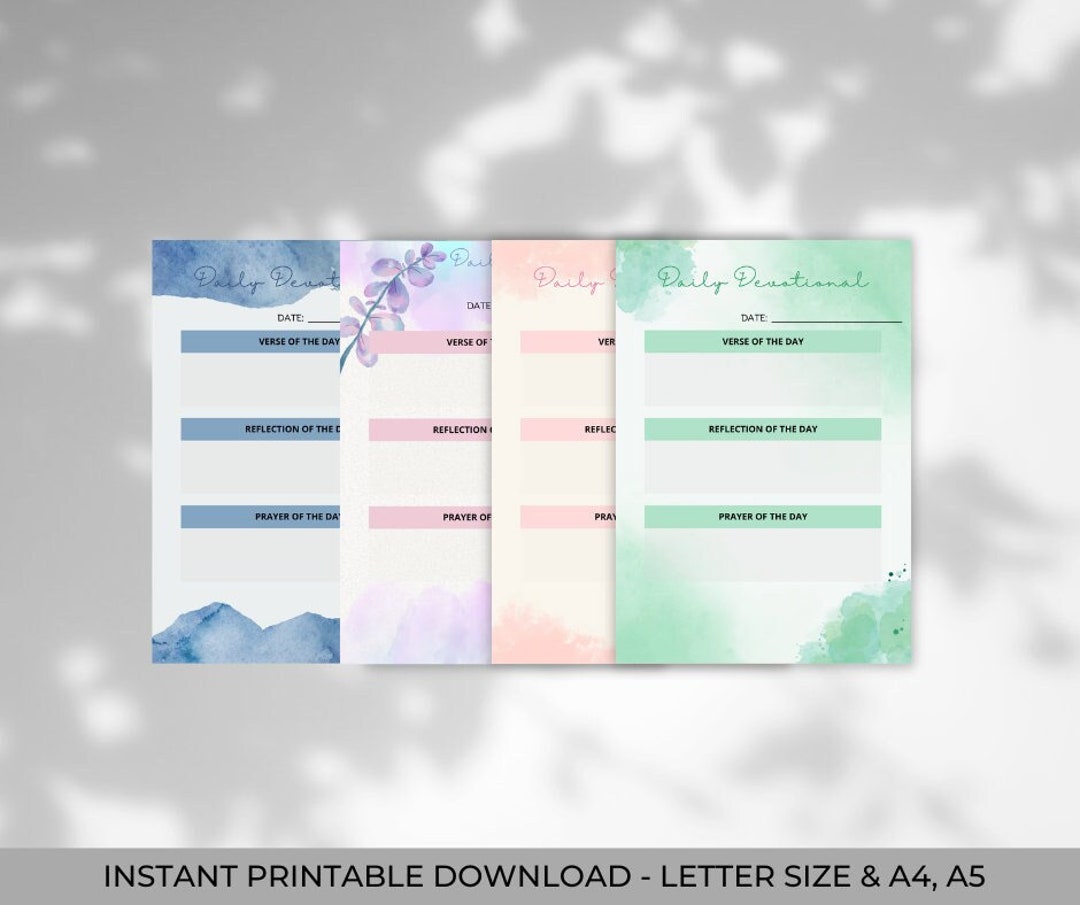 Daily Devotional Journal Printable, Faith Journal Printable, Prayer ...