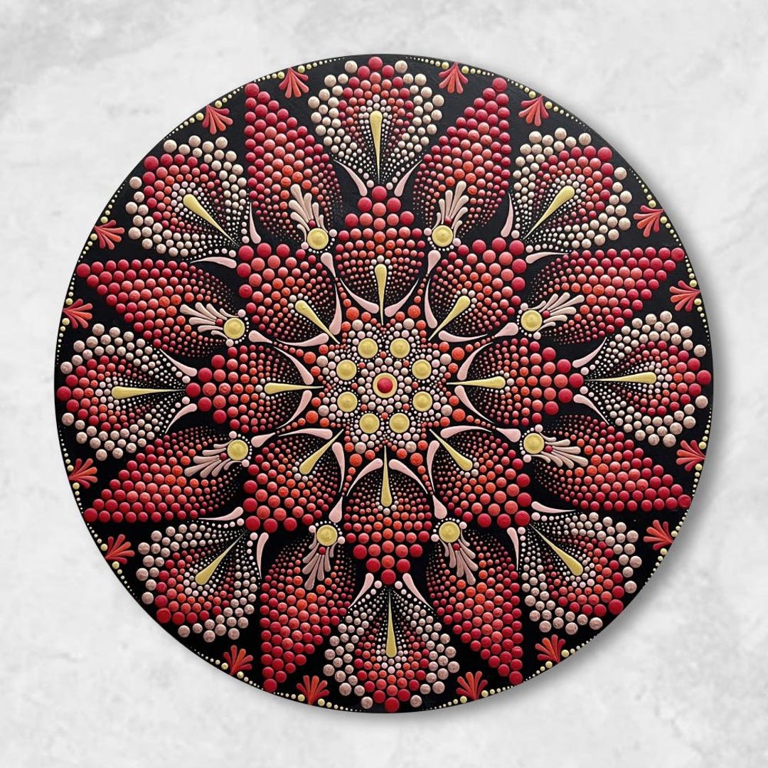 Handmade Dot Mandala Art, Mandala on Wooden, Hand-painted Mandala ...