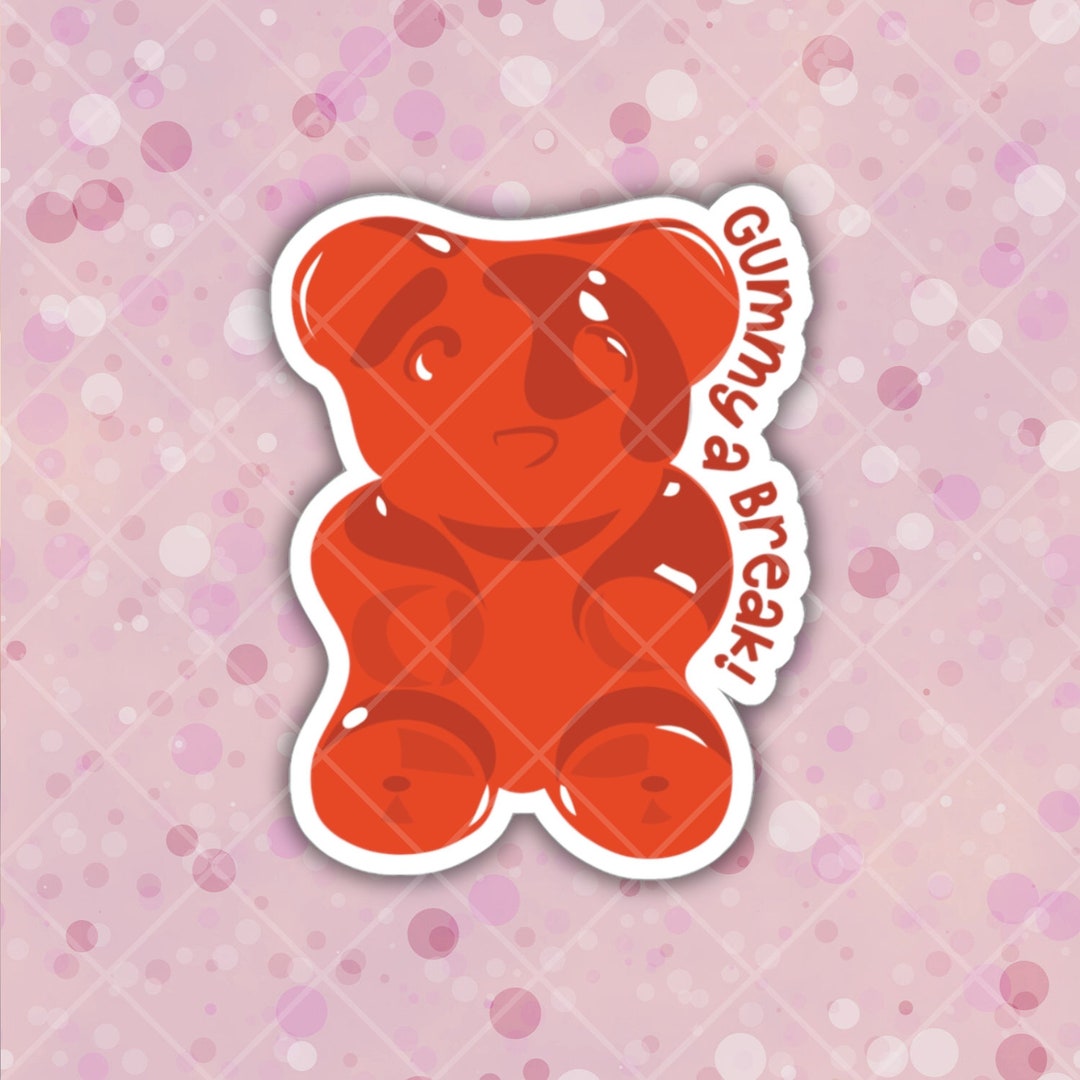Red Gummy Themed Indoor/outdoor Die Cut Vinyl Sticker | Candy Treat ...