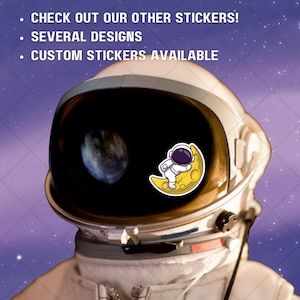 Astronaut to the Moon Die Cut Vinyl Indoor Outdoor Sticker for Outer ...