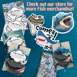 Shark Tooth Themed Spiral Notebook - Etsy