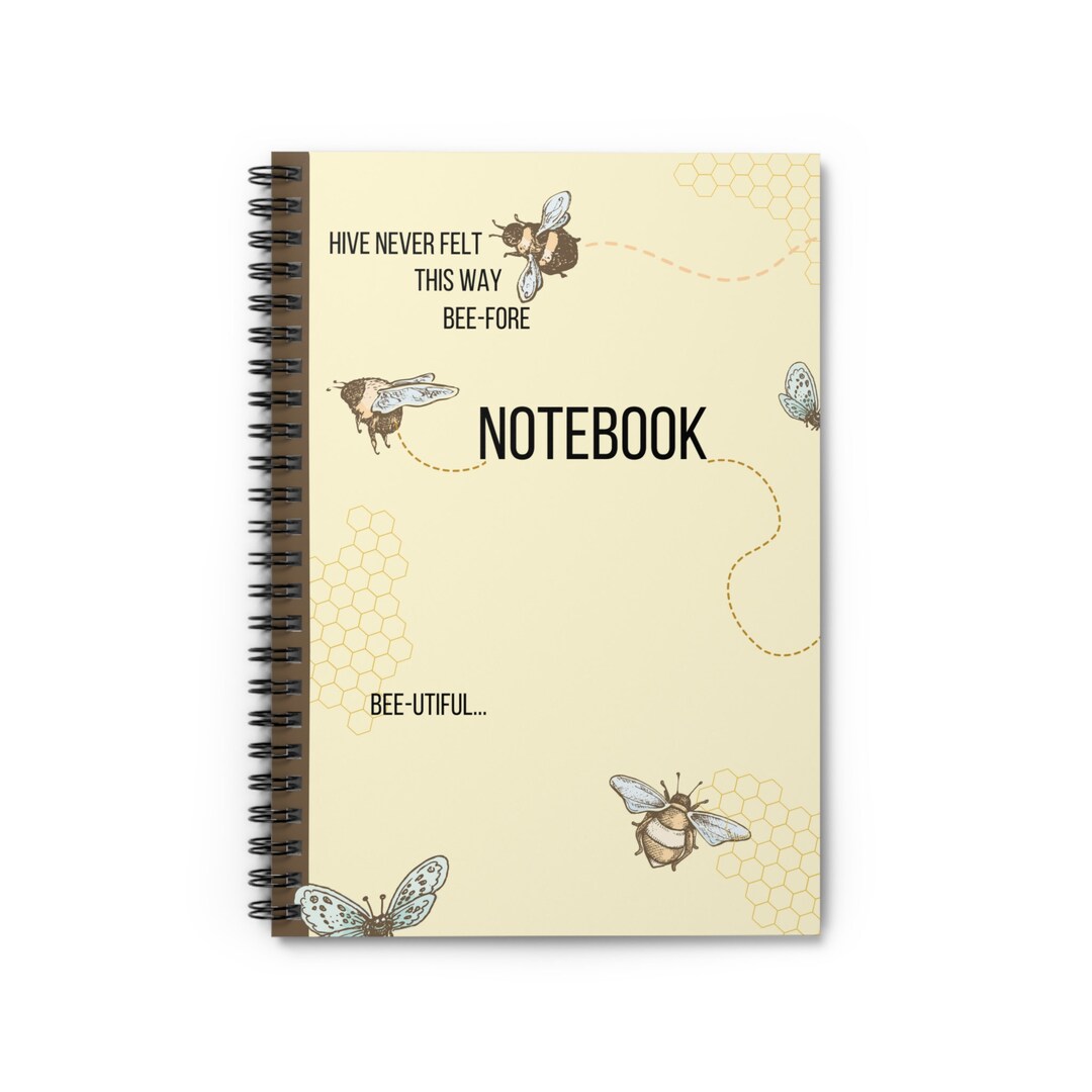 Bee Theme Spiral Bound Notebook for Student Kids Teens & Adults Who ...