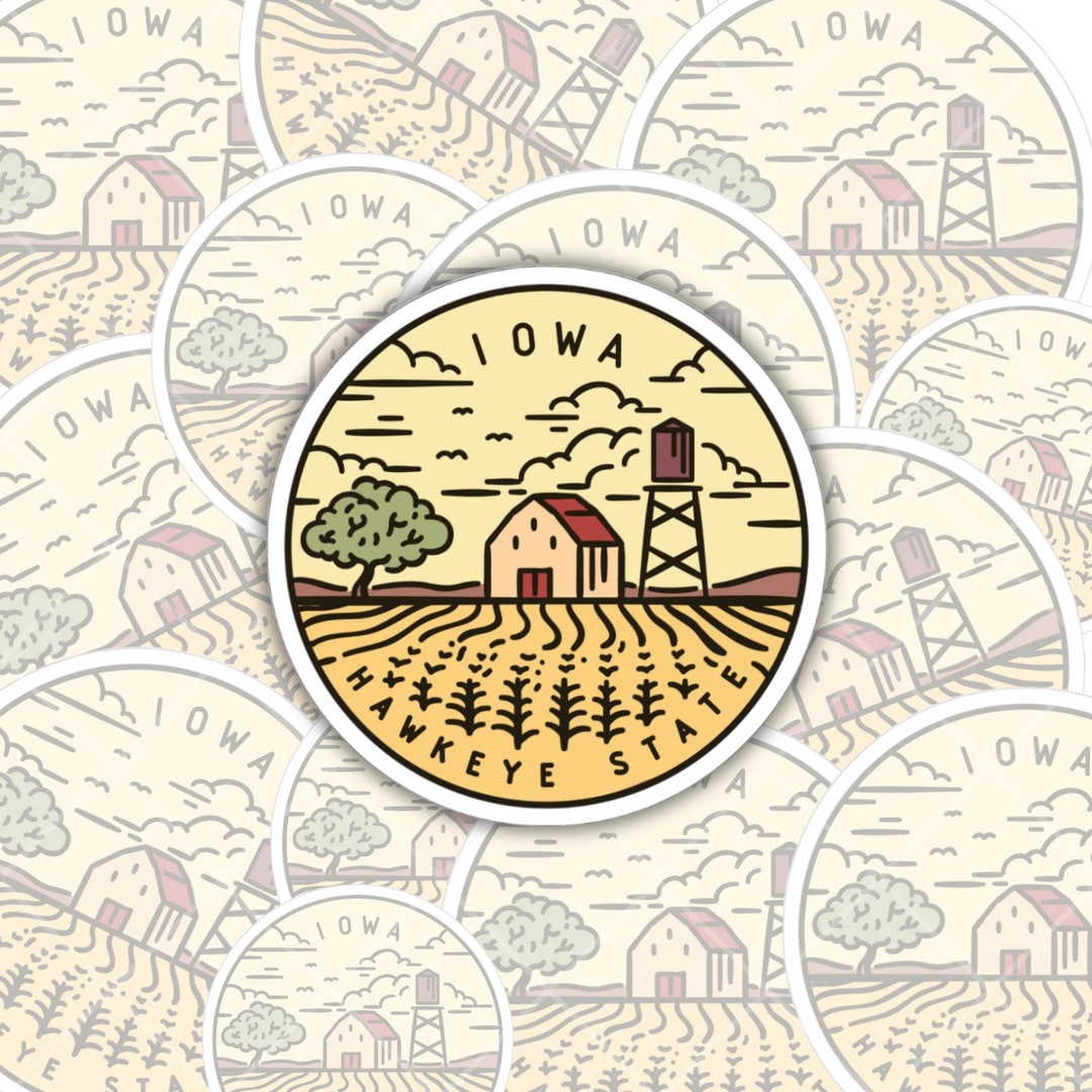 Iowa Sticker: Die Cut Vinyl Decal for Laptop, Water Bottle - Etsy