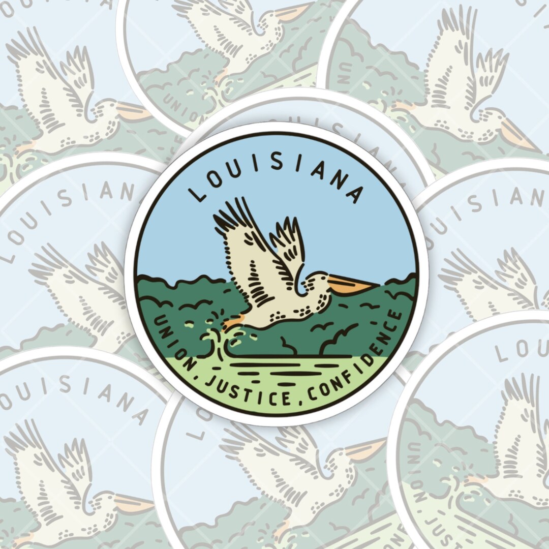 Louisiana State Sticker: Pelican Die Cut Vinyl Decal - Etsy
