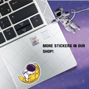 Astronaut to the Moon Die Cut Vinyl Indoor Outdoor Sticker for Outer ...
