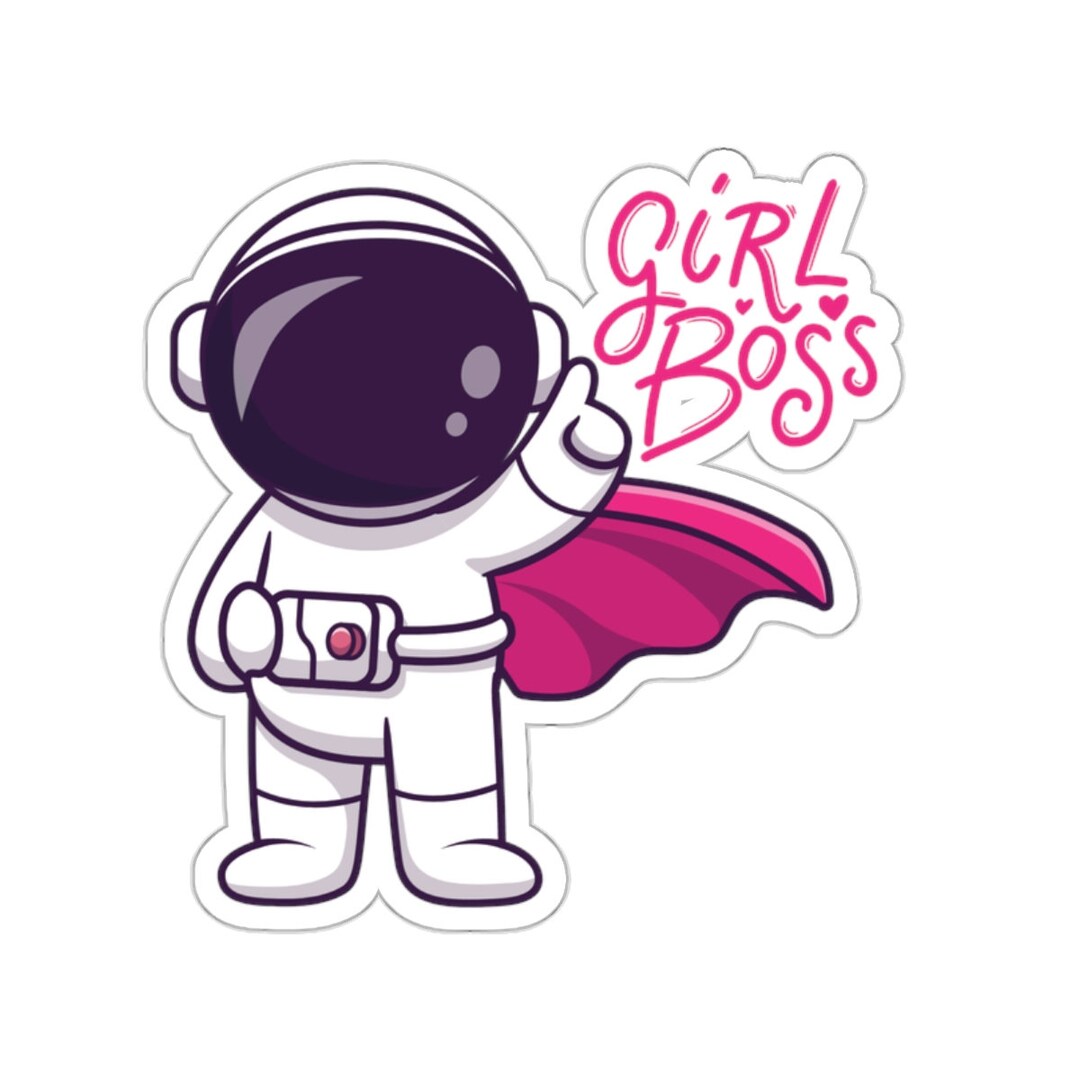 Astronaut Girl Boss Die Cut Vinyl Indoor Outdoor Sticker for Outer ...